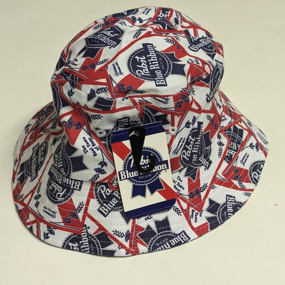 Pabst Blue Ribbon | Other | Pabst Blue Ribbon Beer Pbr Bucket Hat New ...
